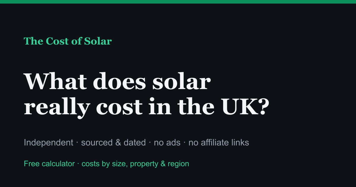 How Much Do Solar Panels Cost in the UK? | The Cost of Solar